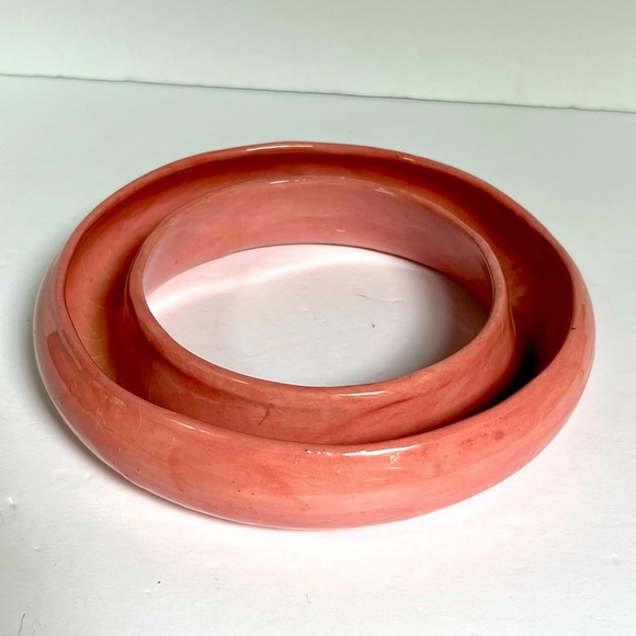 Vintage | Accents | Vtg Ring Vase Flowers Pink Ceramic Posies ...